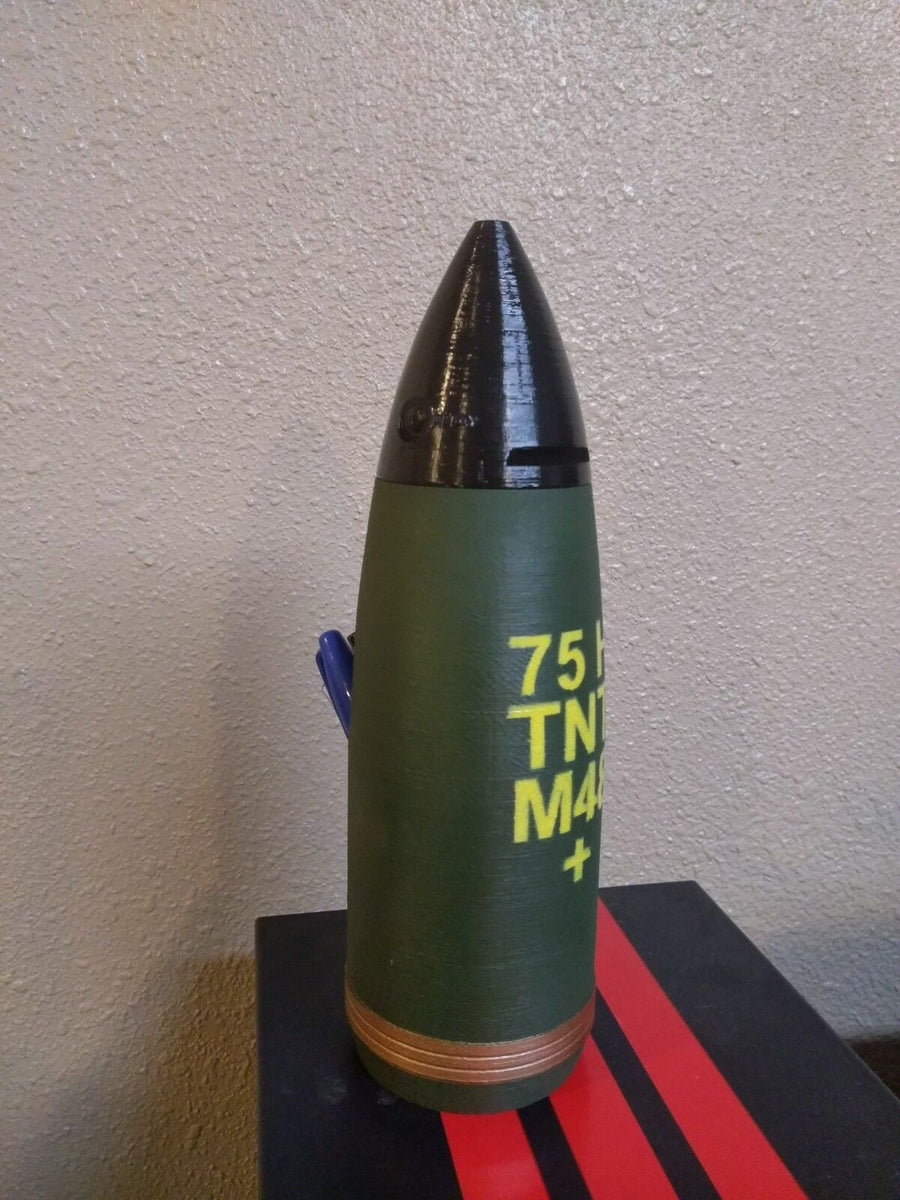 3D Printed 75mm Pack Howitzer Shell Pen Holder - Replica - Lifesize ...