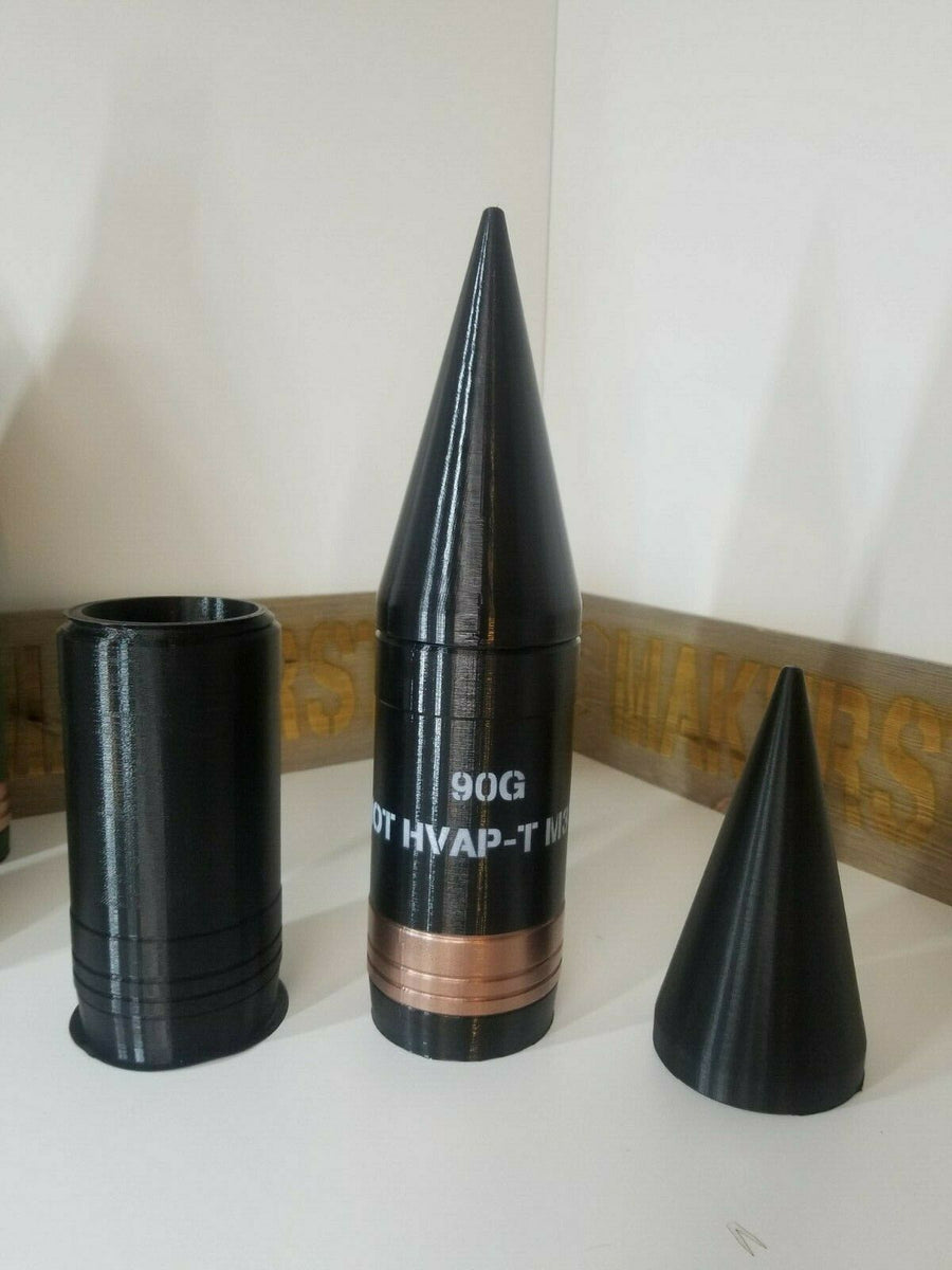 3D Printed M332A1 90mm HVAP-T Replica Shell – Redleg3D
