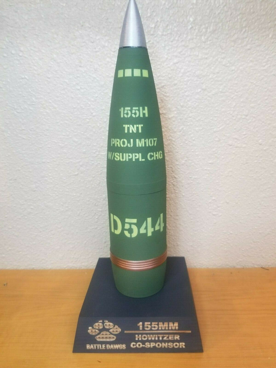 3D Printed 155mm Mini Howitzer Shell - 12 Inch - TNT or COMP-B – Redleg3D